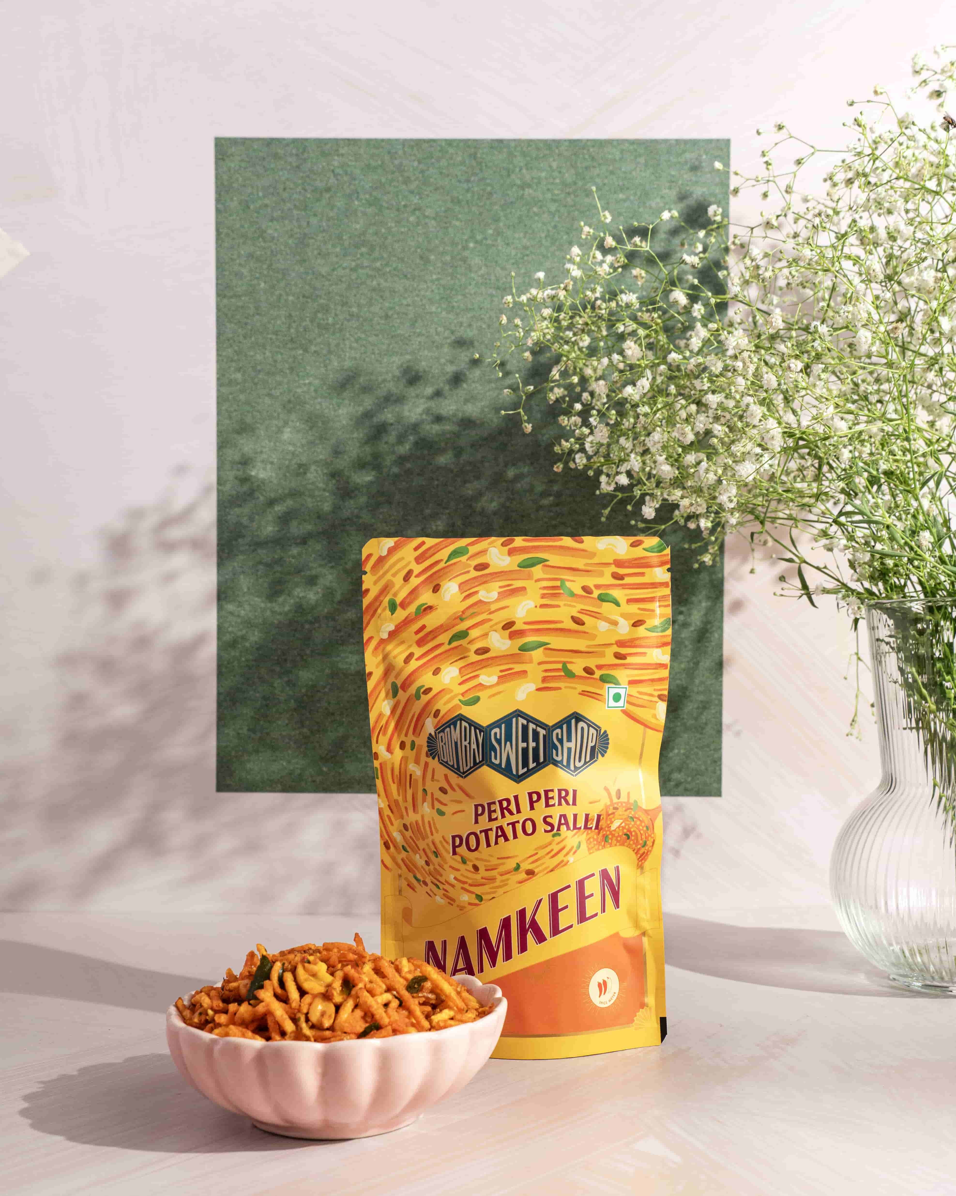 Peri Peri Potato Salli Mini (90g) – Bombay Sweet Shop